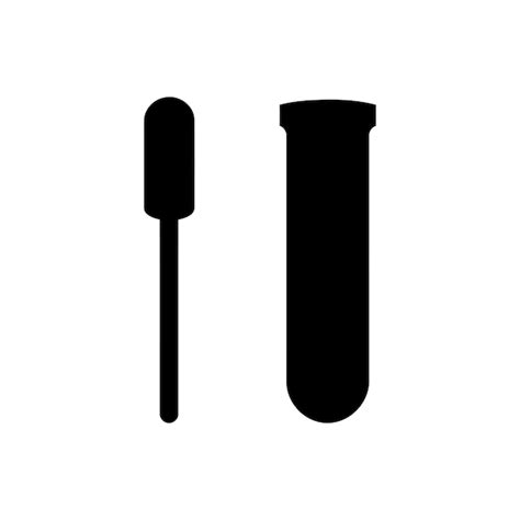 Premium Vector Swab And Tube Icon On White Background