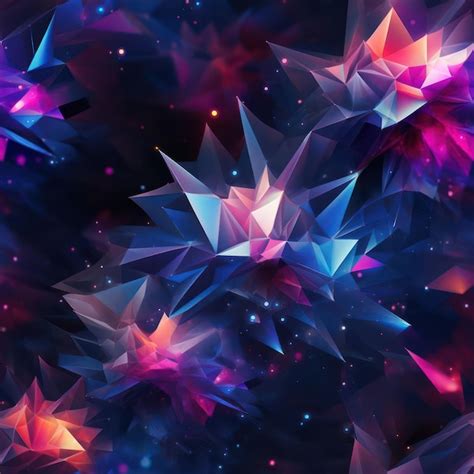 Premium Photo Abstract Polygonal Space Low Poly Seamless Pattern With
