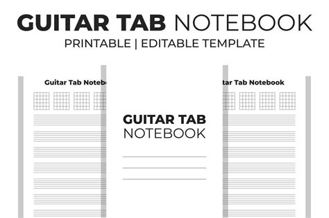 Guitar Tab Notebook 20143694 Vector Art At Vecteezy