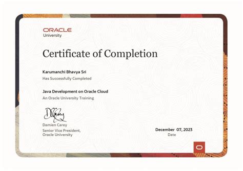 Karumanchi Bhavya Sri On Linkedin Java Oraclecloud Clouddevelopment