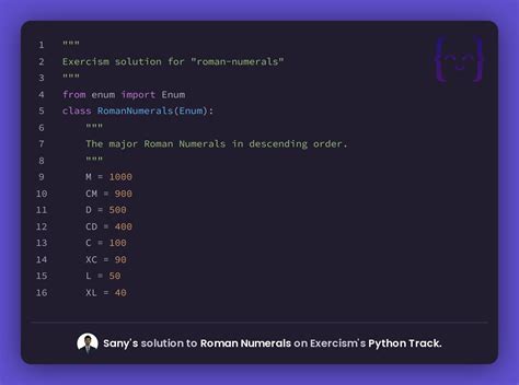 sany s solution for roman numerals in python on exercism