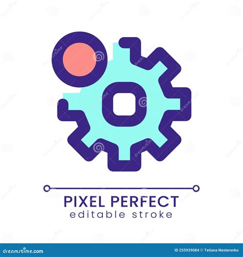 Settings Notification Pixel Perfect RGB Color Ui Icon Stock Vector Illustration Of Element