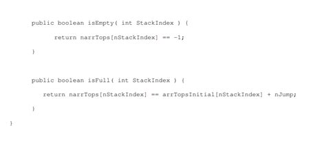 Solved Public Boolean Isempty Int Stackindex Return