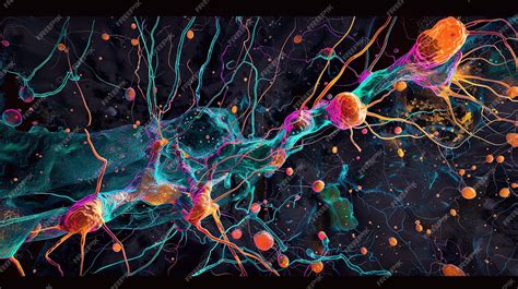 13 Microscopic Visualization Of Neural Signaling In The Brain Showing Detailed Synapses And