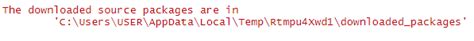 windows unable to install packages in r getting the response the