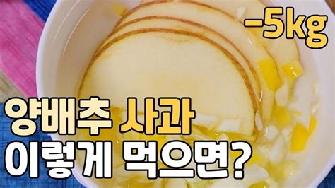사과와 양배추 이렇게 먹으면 뱃살 관리 가능 5kg 감량한 양배추 사과 다이어트 레시피 양배추요리 다이어트요리