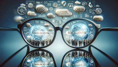 Premium Photo | Closeup Glasses Reflection Communication Excellence Illustrating the Key Role of ...