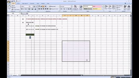 How To Draw Table In Excel Sheet