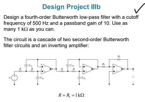 solved design a fourth order butterworth low pass filter