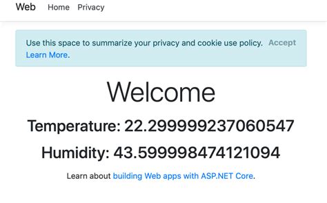 displaying sensor data from an azure iot dev kit mxchip using sql
