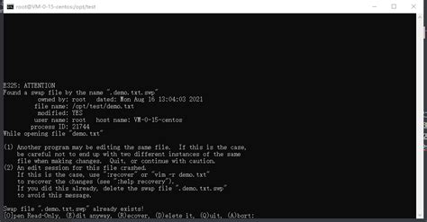 Linux使用vim修改文件出现 O Pen Read Only、edit Anyway、recover解决方法linux命令ecover Csdn博客