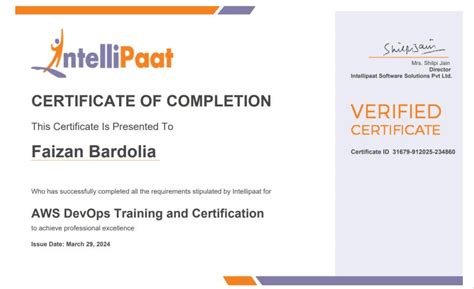 Faizan Bardolia On Linkedin Aws Devops Certification Intellipaat
