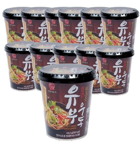 한일식품 본고장 국물이 얼큰시원한 유부우동 한그릇 컵 149 2g 12개입 티몬