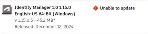 unable to update when updating identity manager through autodesk access