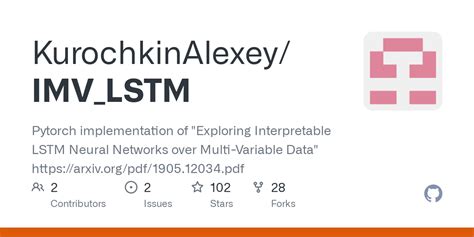 Github Kurochkinalexeyimvlstm Pytorch Implementation Of Exploring Interpretable Lstm