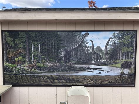 Mural At Laurel Dinosaur Park Showing What The Area Looked Like During