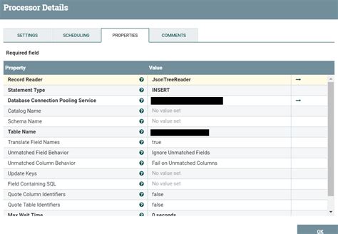 insert json to database putdatabaserecord cloudera community 211298