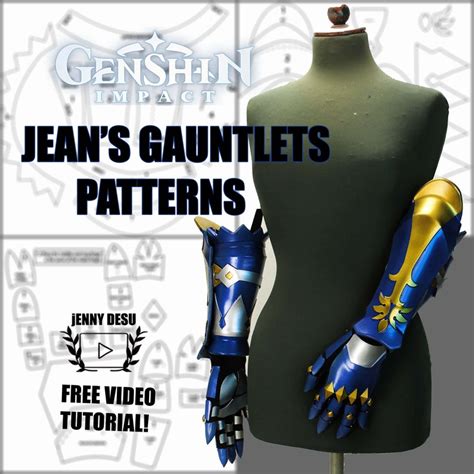 Jean Gauntlet Cosplay Patterns Genshin Impact Etsy