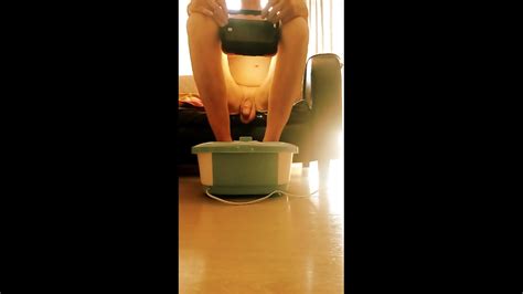 Naked And Feet In Bubbling Bath