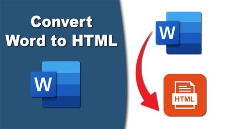 how to convert word to html using microsoft word youtube