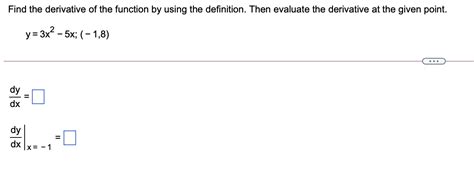 Solved Find The Derivative Of The Function By Using The Chegg Com