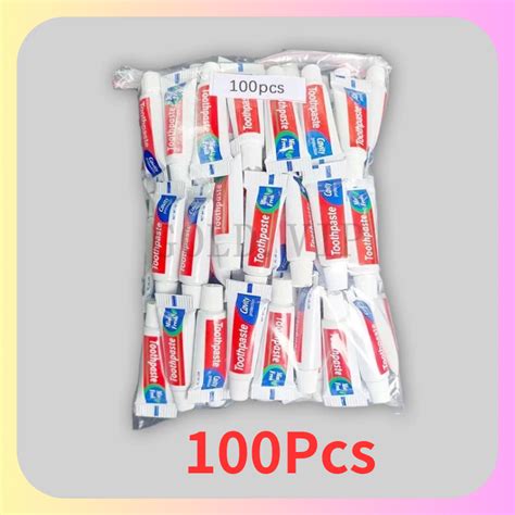 100pcs Toothpaste Hotel Supplies Toothpaste Mini Tube Travel Disposable