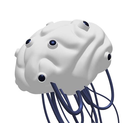 Premium Photo Cyber Brain Wired Neural Network Robotic Eternal Organ