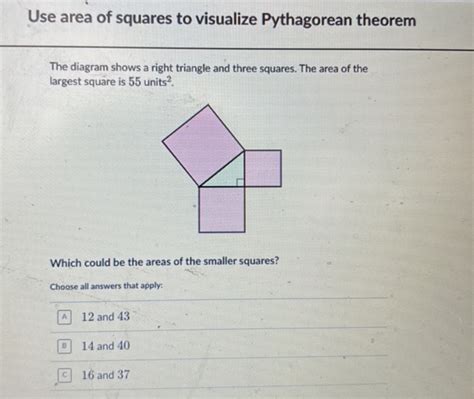 Use Area Of Squares To Visualize Pythagorean Studyx