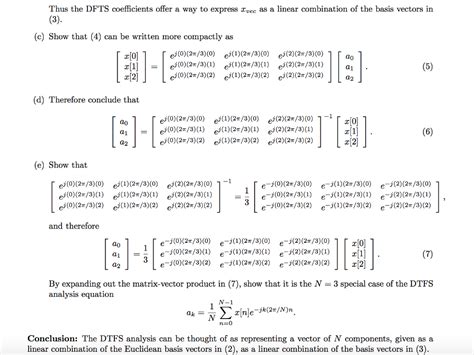 Solved Question Discrete Time Fourier Series And Vector Chegg