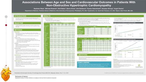 Esc 365 Associations Between Age And Sex And Cardiovascular Outcomes In Patients With Non