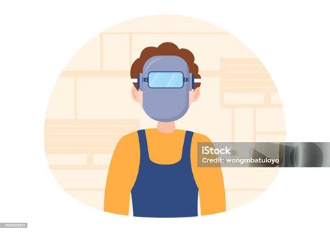 전문 용접기 작업 용접 금속 구조물 파이프 및 철강 건설 용접 플랫 만화 손으로 그린 템플릿 일러스트레이션 강철에 대한 스톡