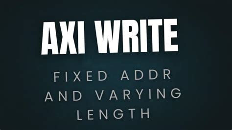 Anand Shirahatti On Linkedin Axi Transaction Analysis Fixed Awaddr