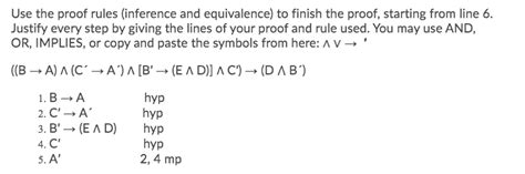 solved use the proof rules inference and equivalence to
