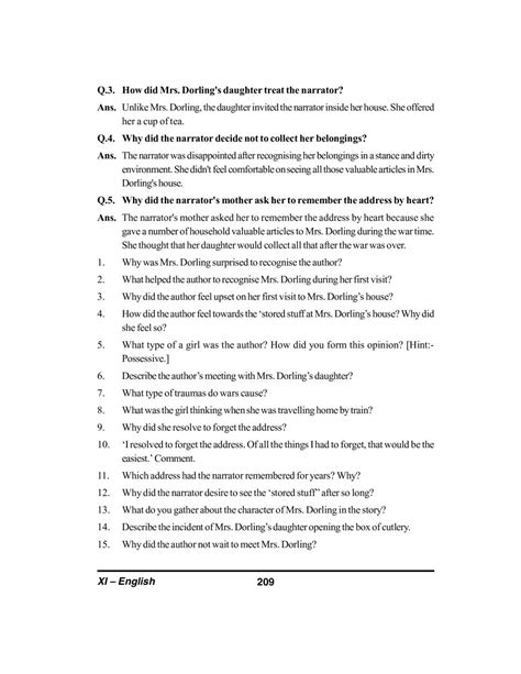 The Address Class 11 Notes Pdf The Address के नोट्स All Important Notes