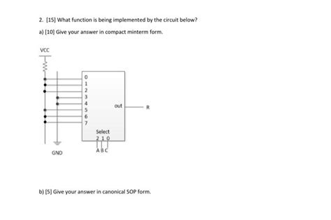 Solved 2 15 What Function Is Being Implemented By The