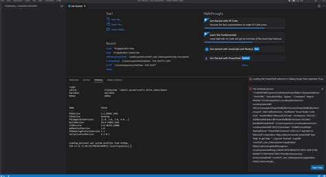 PowerShell Startup Errors Issue Microsoft Vscode GitHub