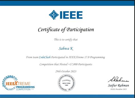 Sahwa K On Linkedin Ieee Xtremeprogramming Codeclash Teamwork