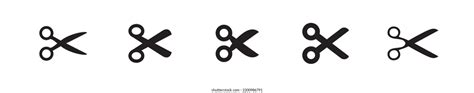 Scissors Vector Icon Set Pictogram Scissor Stock Vector Royalty Free 2200986791 Shutterstock