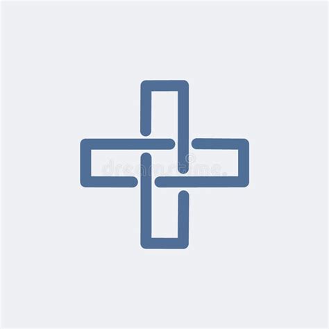 Interlocking Cross Shape Icon Simple And Modern Vector Icon Of A Blue