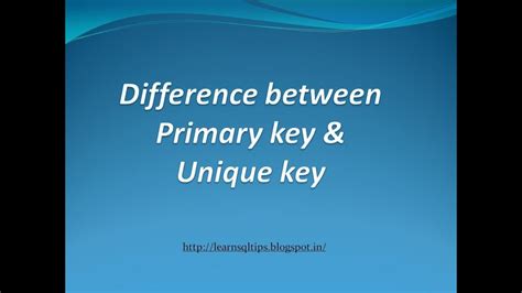 What Is The Difference Between Sql Primary And Foreign Key