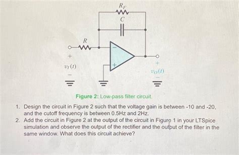 Solved Figure Low Pass Filter Circuit Design The Chegg