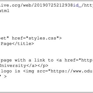The Raw HTML From Requesting The Memento Download Scientific Diagram