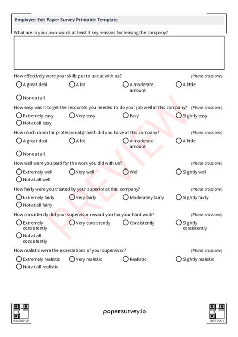 Paper Survey Templates PaperSurvey Io