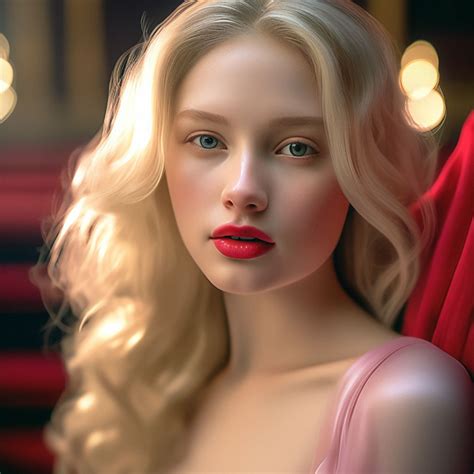 Beautiful Girl Translucent Skin With A Pearly Sheen And Pink Blush