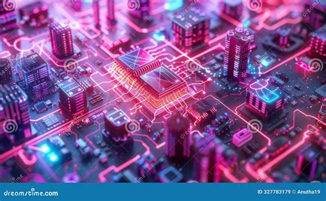 Innovative Digitalization Processor Generate Ai Stock Image