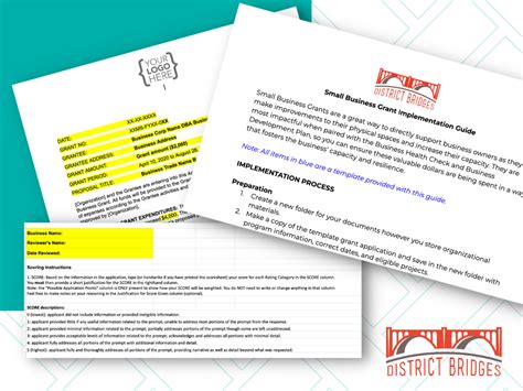 Business Grant Implementation Instant Download District Bridges