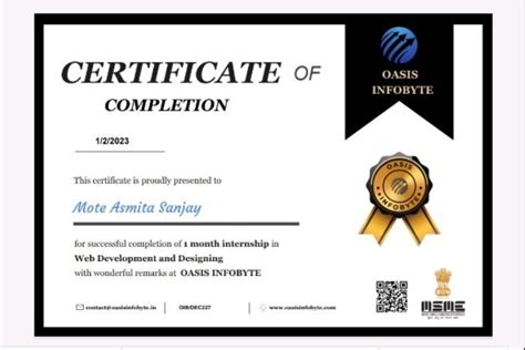 Asmita Mote On Linkedin Oasisinfobyte Internship Webdevelopment