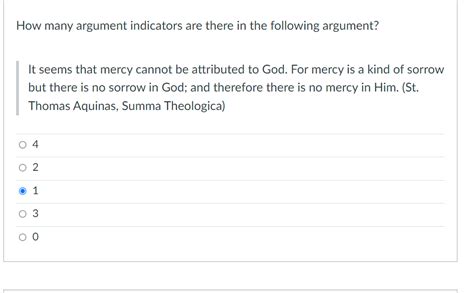 solved how many argument indicators are there in the
