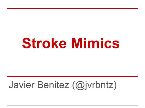 Stroke Mimics Pdf
