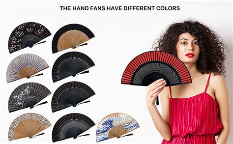 Sthuahe Folding Hand Fan For Women Foldable Chinese